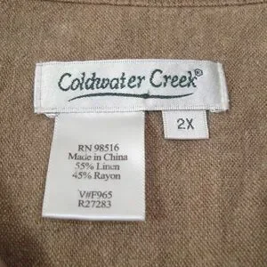 Coldwater Creek | Tops | Coldwater Creek Linen Blend Relaxed Fit ...